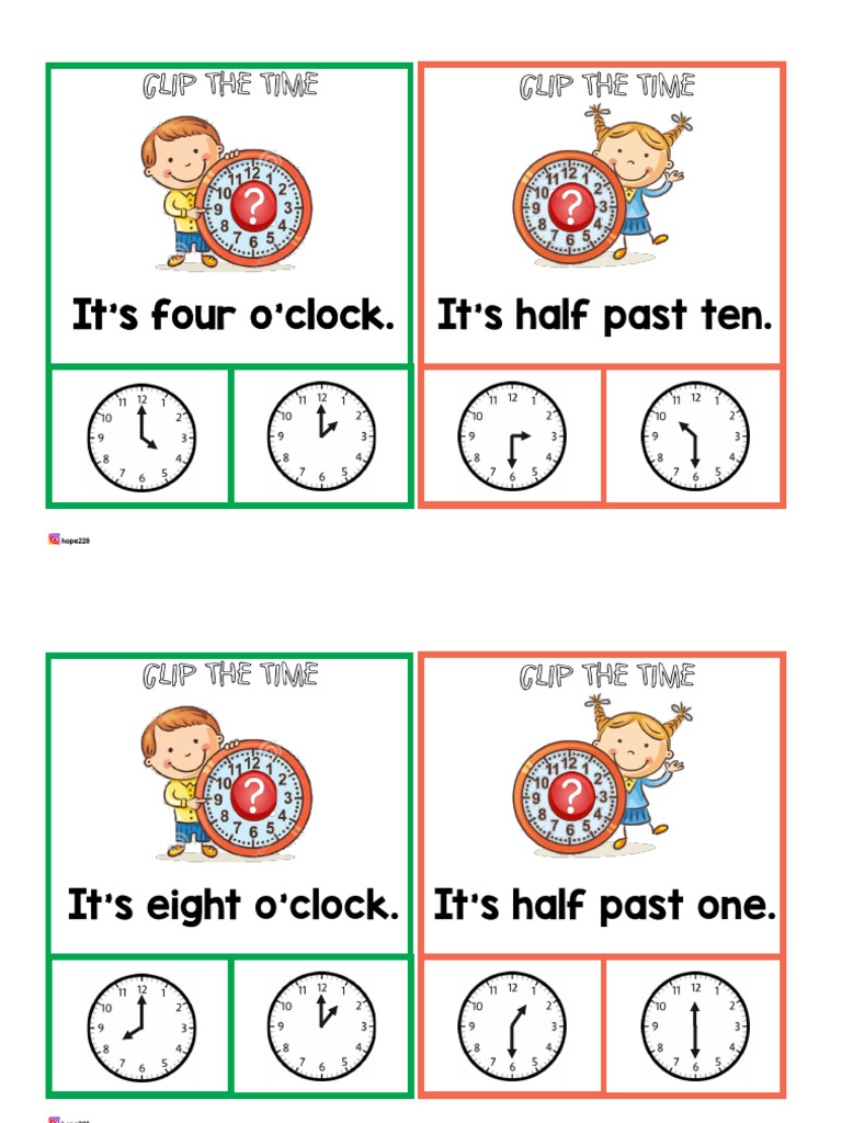 3A Unit1 Clip the Time | PDF