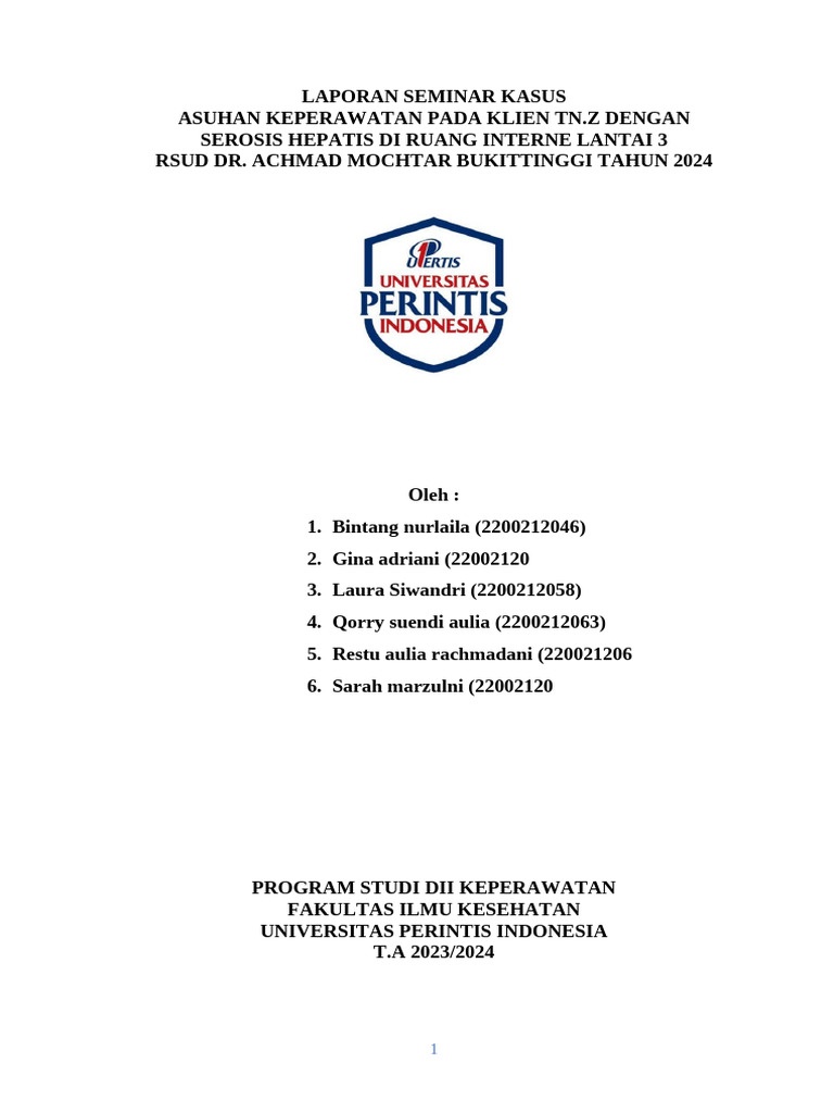 SEMINAR SERORIS HEPATIS INTERNE LT3 ACC | PDF