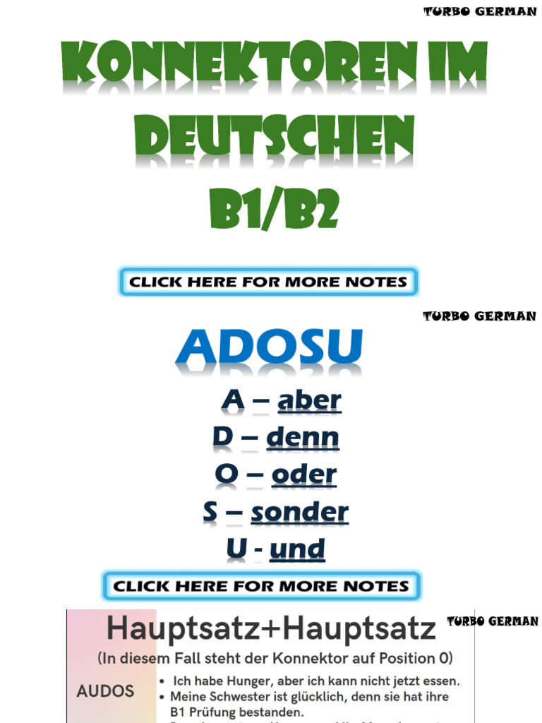 B2, B1 Important Connectors by Turbo German | PDF