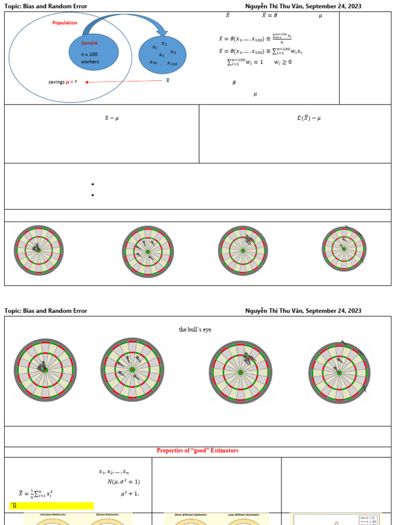 Topic - Chapter 8 - Estimator | PDF | Estimator | Accuracy And Precision