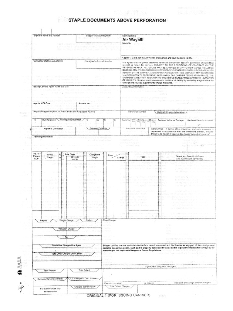 MAWB - 160-04118973 | PDF