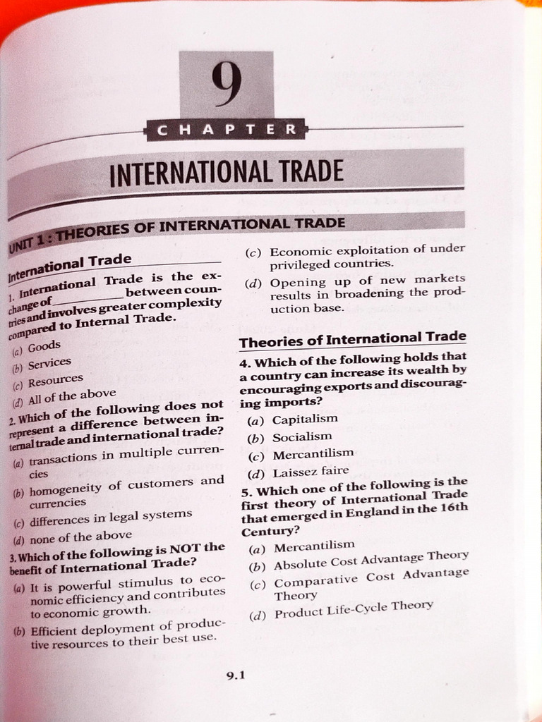 CH 9 International Trade | PDF