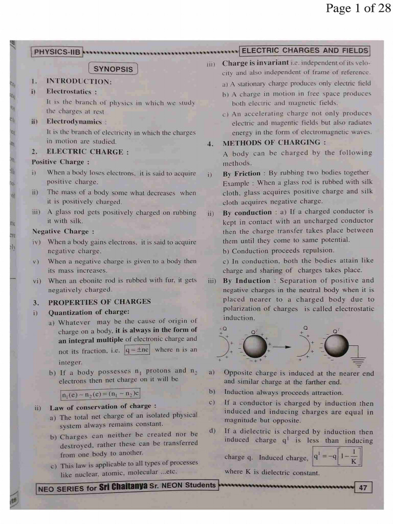 4.Electric Charge and Fields | PDF