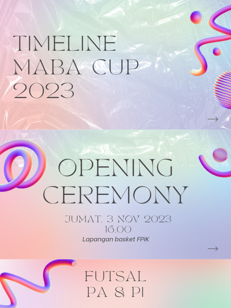 Timeline Maba Cup 2023 | PDF