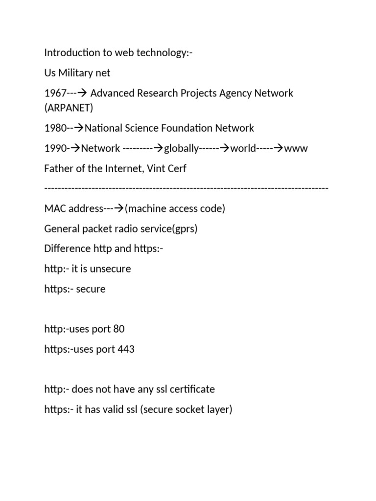 Introduction To Web Technology | PDF