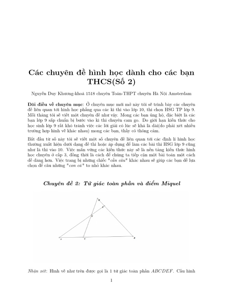 Chuyên đề THCS 2 | PDF