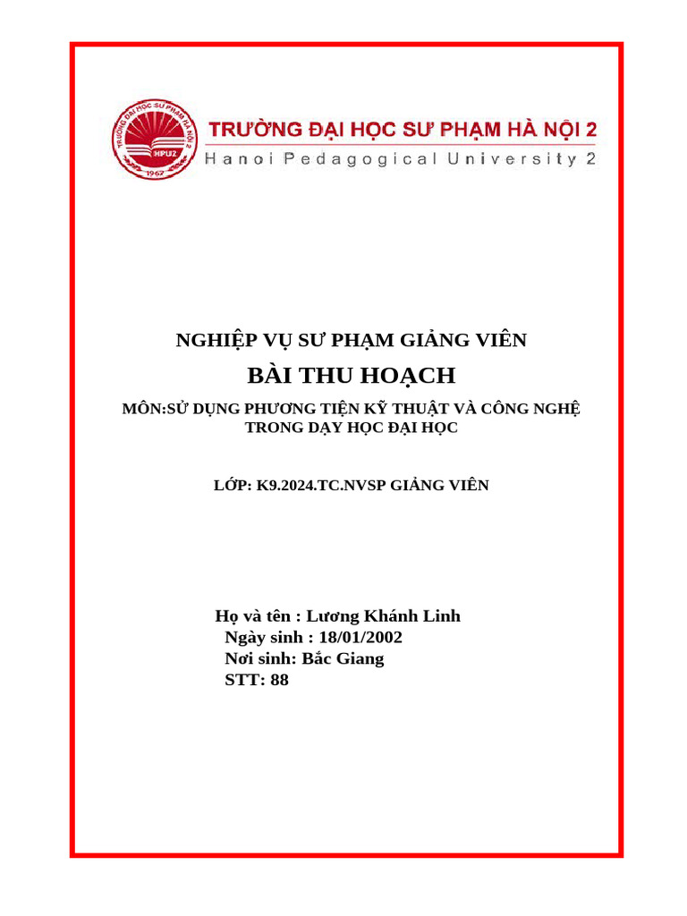 Sử dụng PTKT và công nghệ trong dạy học đại học | PDF