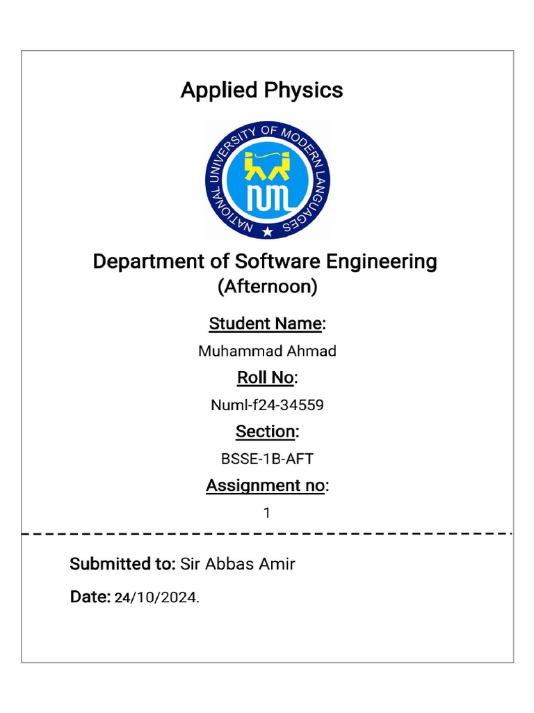 Assignment 1 AP THEORY (1) | PDF