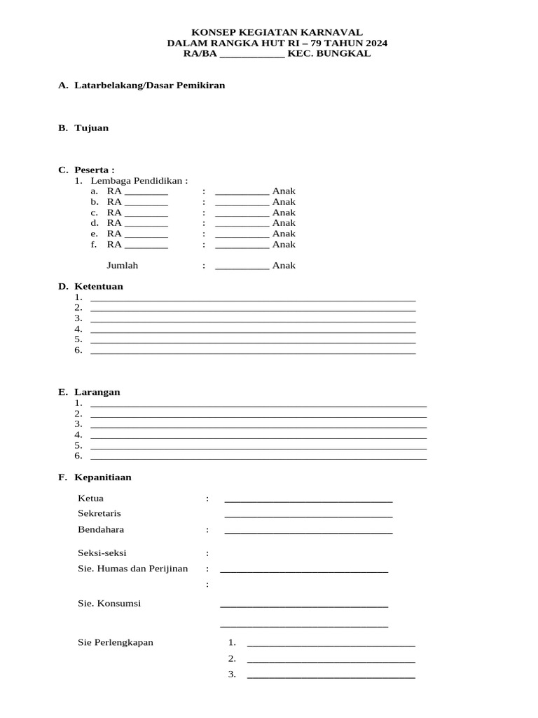 Konsep. Karnaval | PDF