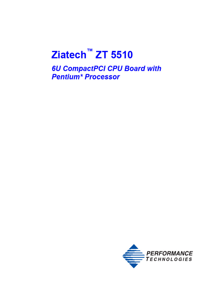 ZT 5510 6U CompactPCI CPU Board With Pentium Processor | PDF | Input ...