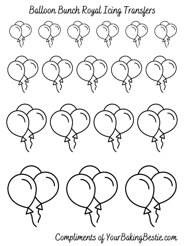 Royal Icing Transfers for Balloon Bunches | PDF