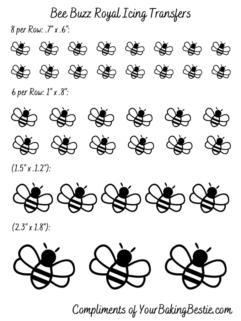 Bee Buzz Royal Icing Transfers | PDF
