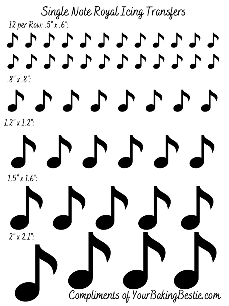 Single Note Royal Icing Transfers | PDF