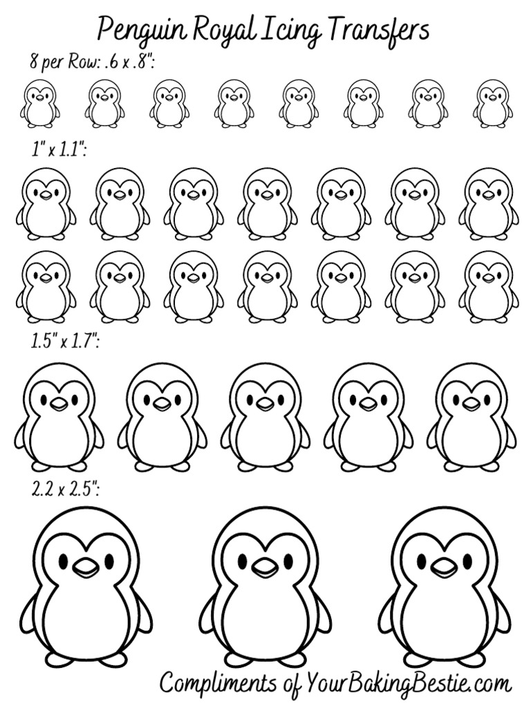Penguin Royal Icing Transfers | PDF