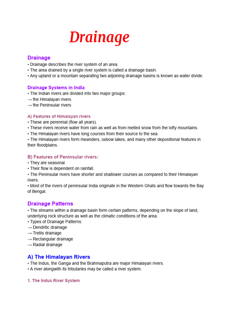 Drainage | PDF | River | Himalayas