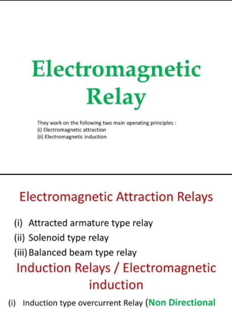 Induction Type Overcurrent Relay Explained | PDF | Relay | Amplifier