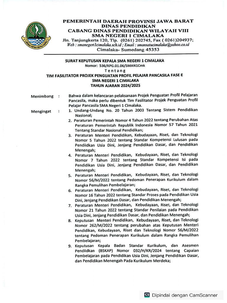 SK Tim Fasilitator P5 | PDF