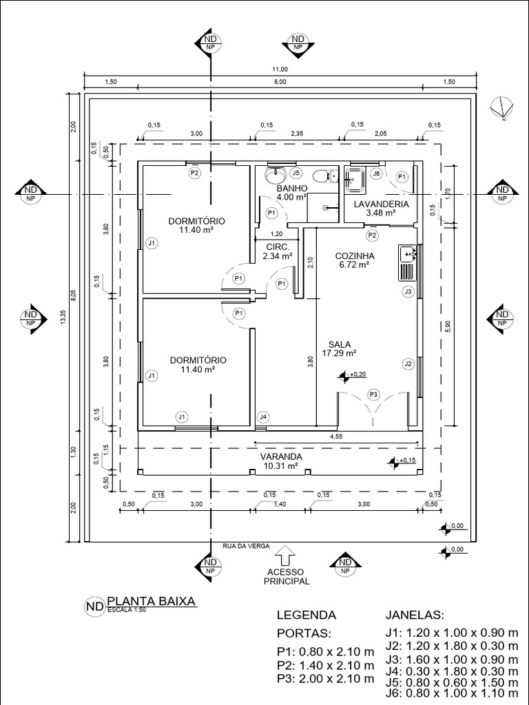 1.3 Planta Baixa Cotas e Mob | PDF