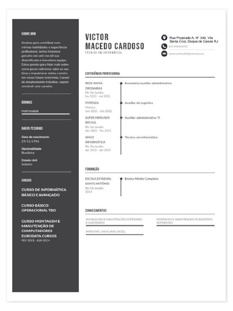 Currículo Víctor | PDF