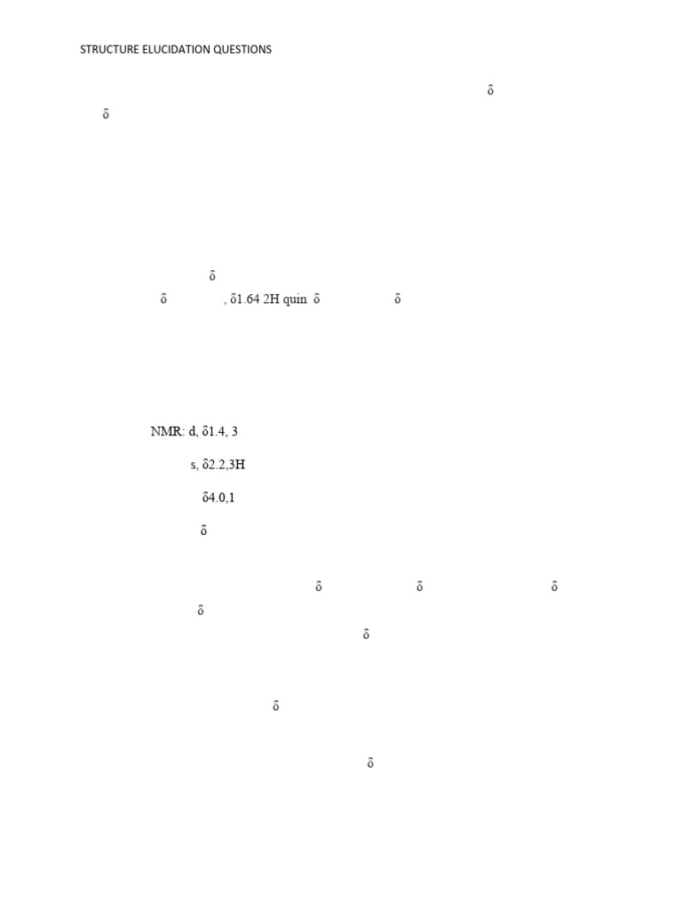 Structure Elucidation Questions | PDF