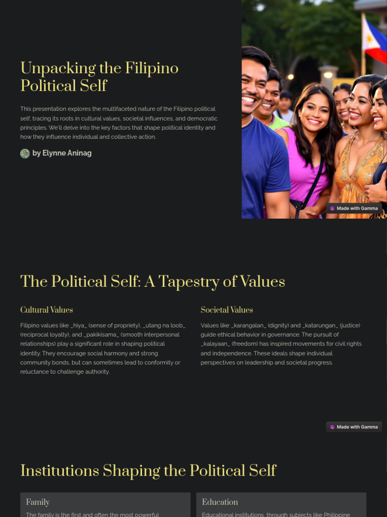 Unpacking The Filipino Political Self | PDF