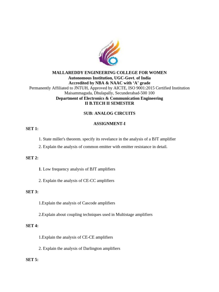 AC Assignment 1 | PDF