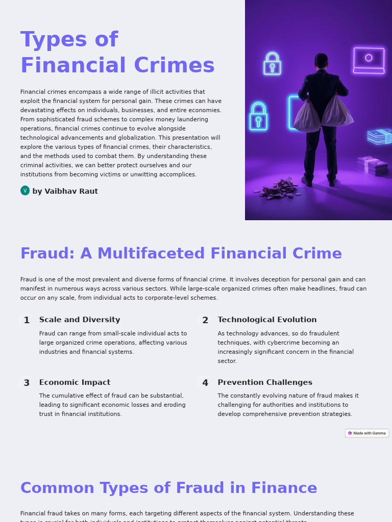 Types of Financial Crimes Made With Gamma | PDF | Fraud | Money Laundering