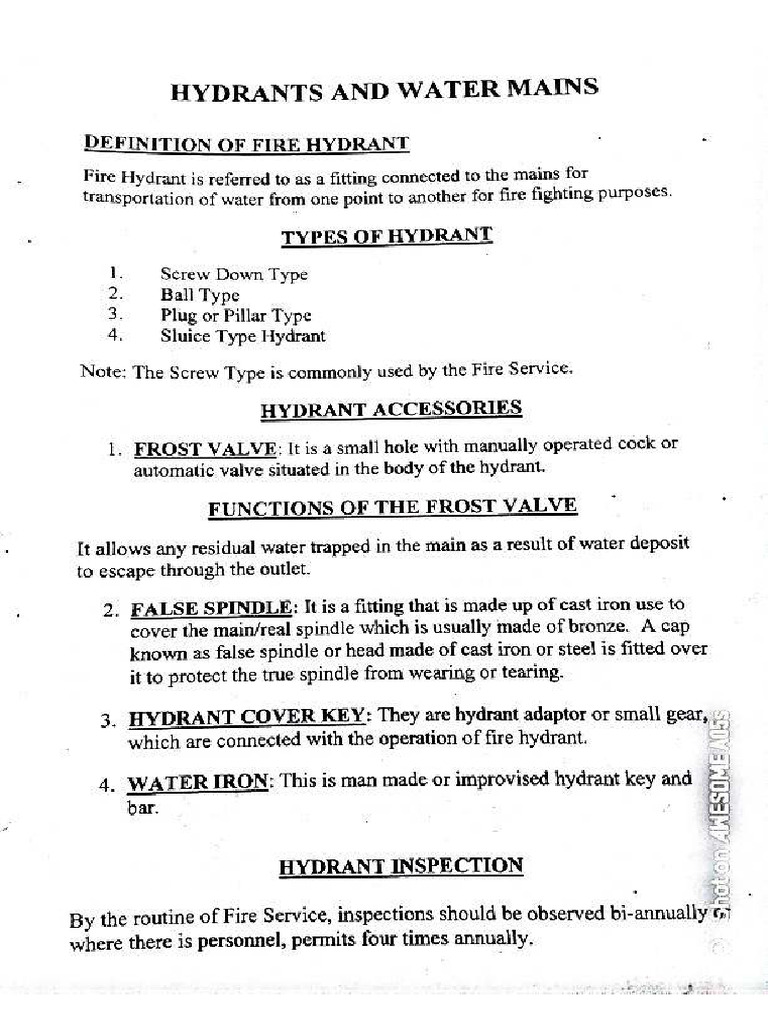 Definition of Fire Hydrant | PDF