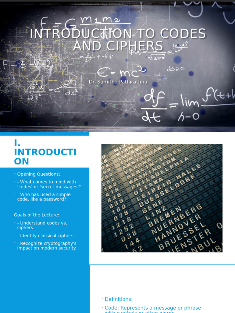Introduction to Codes and Ciphers 2 | PDF | Cipher | Cryptanalysis