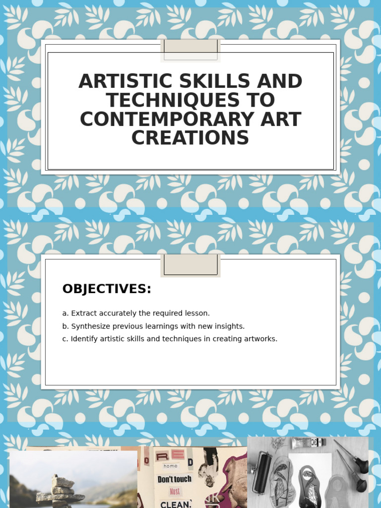 Contemporary Art Techniques Overview | PDF | Collage | Printmaking