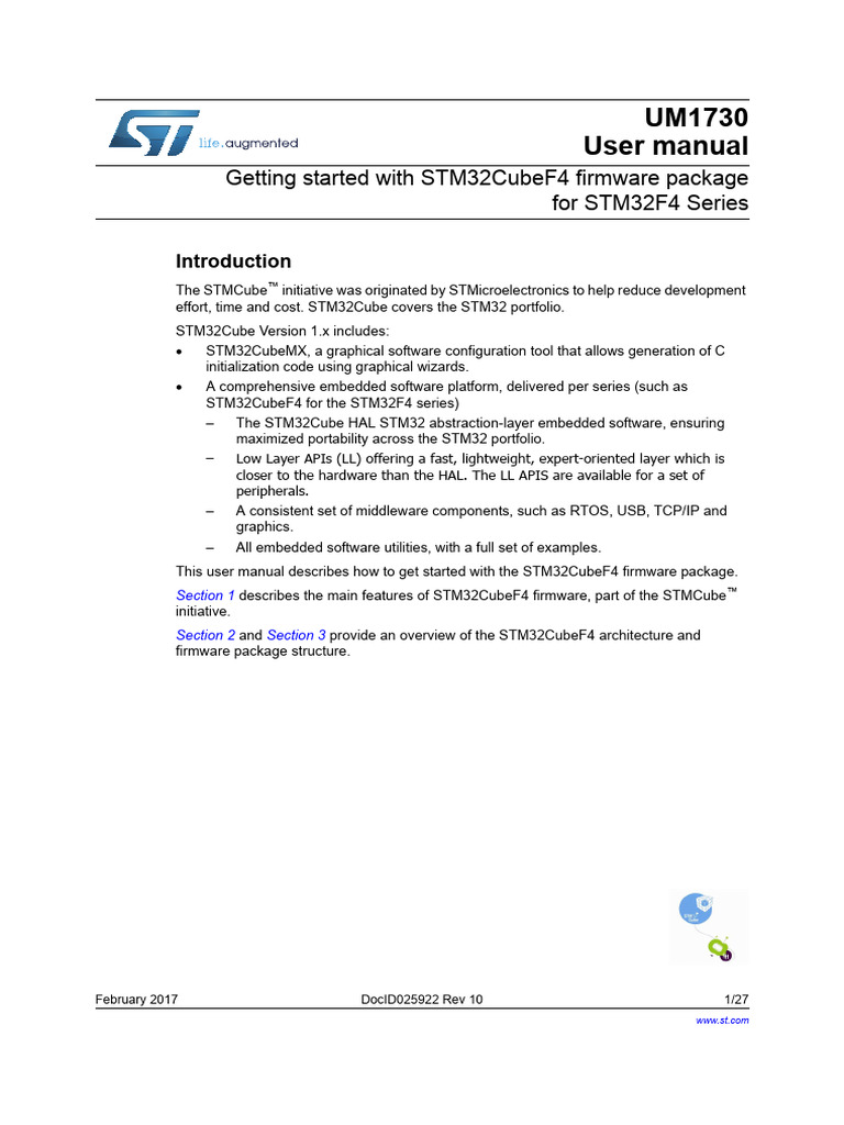 STM32 Cube F4 Getting Started | PDF | Device Driver | Usb