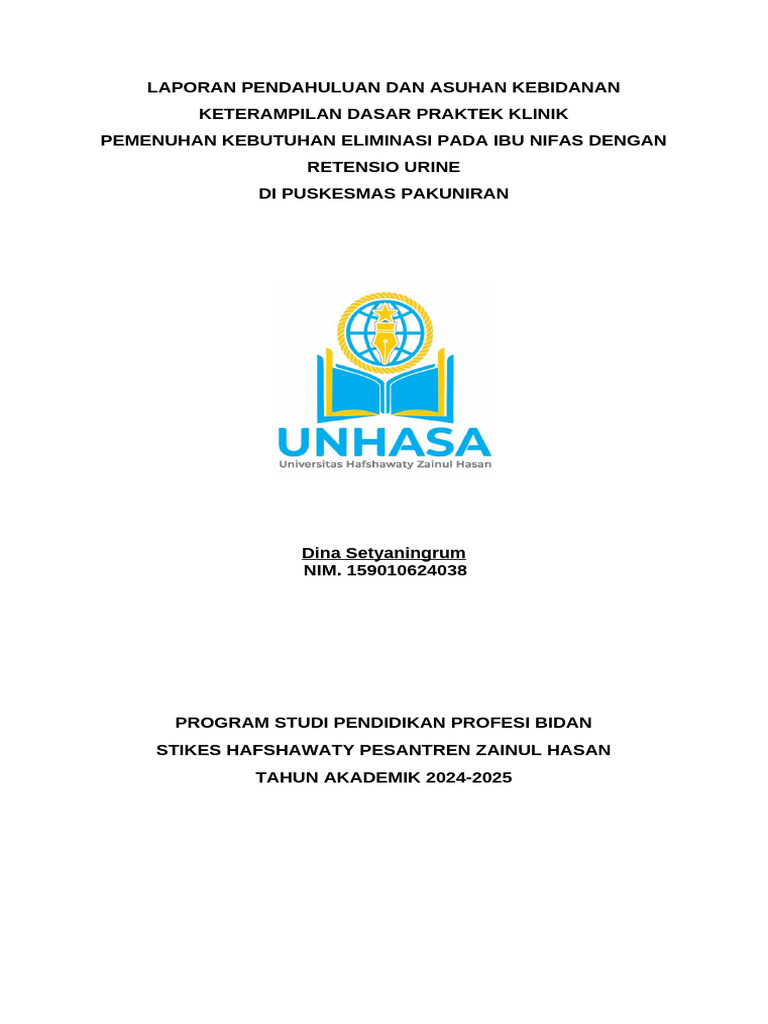 Askeb KDPK Dina Pemasangan Kateter | PDF