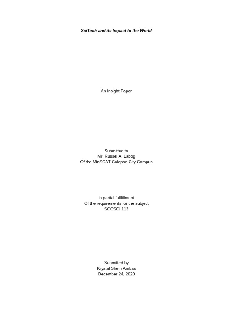 Insight Paper. Ambas. II-G1. | PDF | Science | Learning