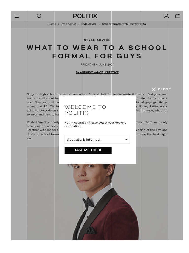 School Formal Style Guide for Guys | PDF | Clothing | Fashion