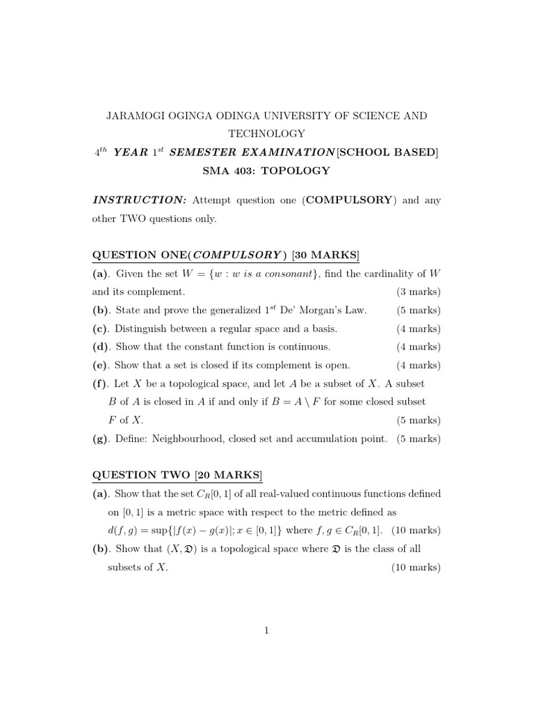 topology 4 | PDF | Continuous Function | Topology