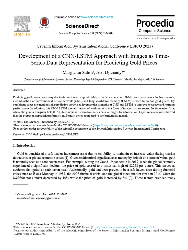 Development Development of of a a CNN-LSTM CNN-LSTM Approach Approach With With Images Images as ...
