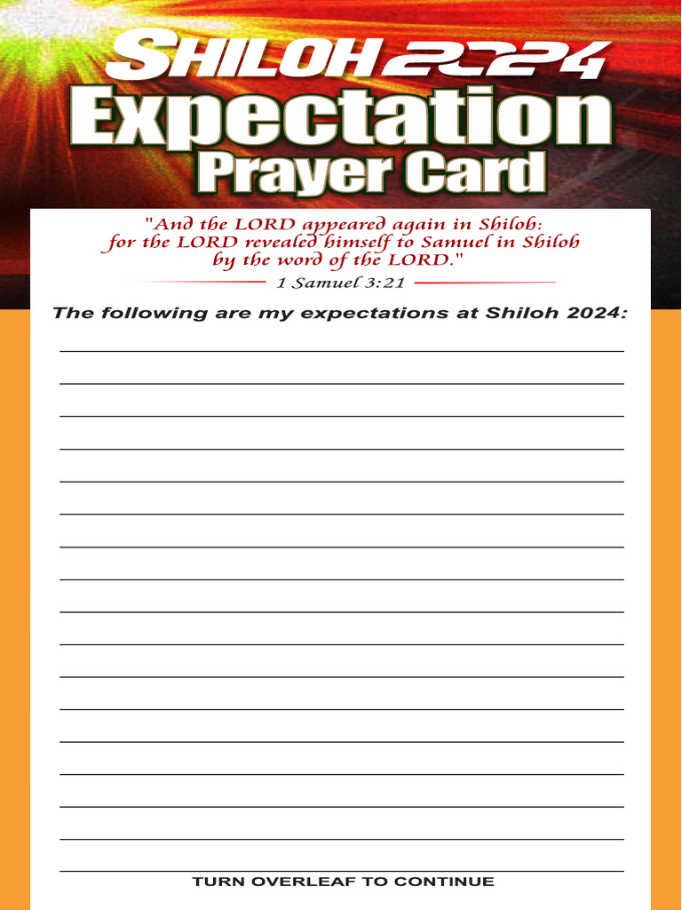 Shilohexpectationcard2024 100638 | PDF