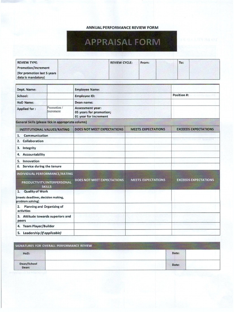 Appraisal Proforma for Non-teaching Staff_0001 (2) | PDF