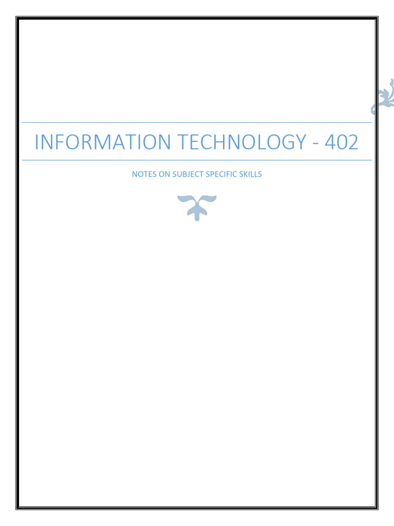 IT Skills for Students | PDF | Hyperlink | Spreadsheet