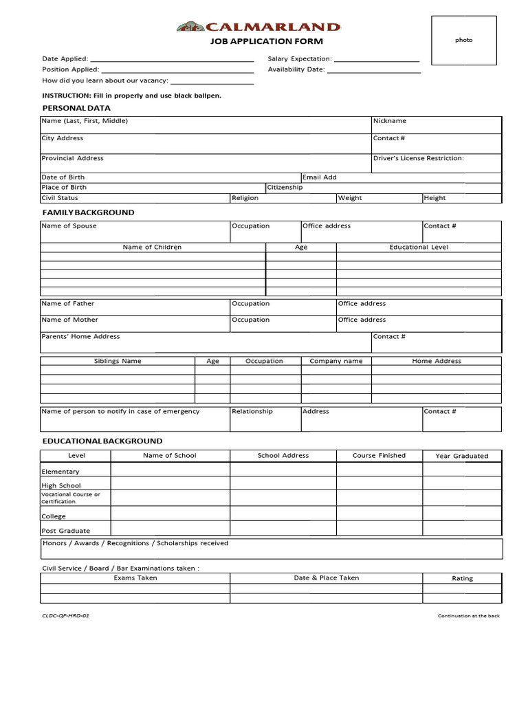 CLDC QF HRA 01 Application Form | PDF | Justice | Crime & Violence
