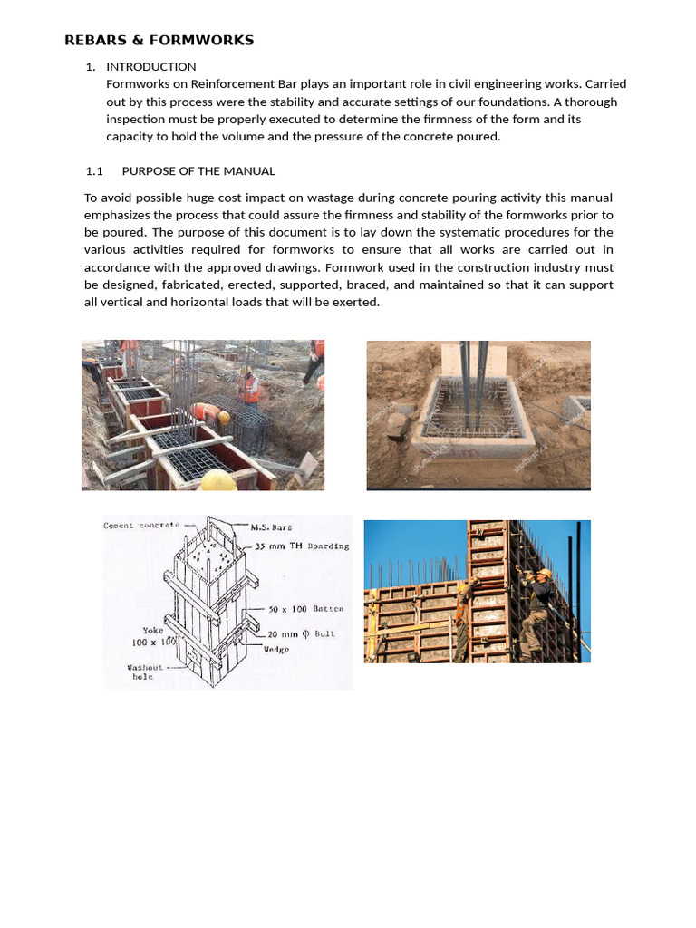 FORMWORKS | PDF | Concrete | Scaffolding