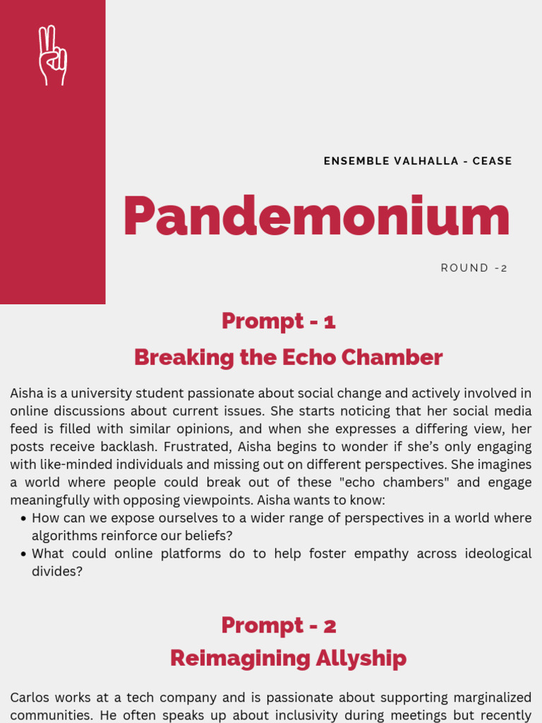 6734c837be18e Pandemonium Prompts | PDF | Human Communication | Social ...