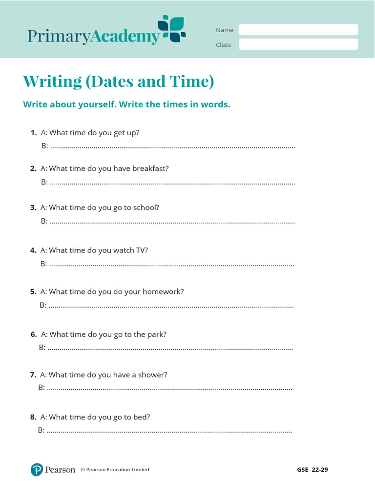 Dates Time 3 | PDF