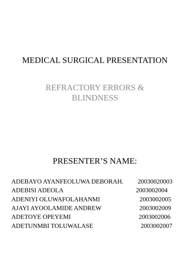 MR Borode Presentation (Eye) | PDF | Visual Impairment | Human Eye
