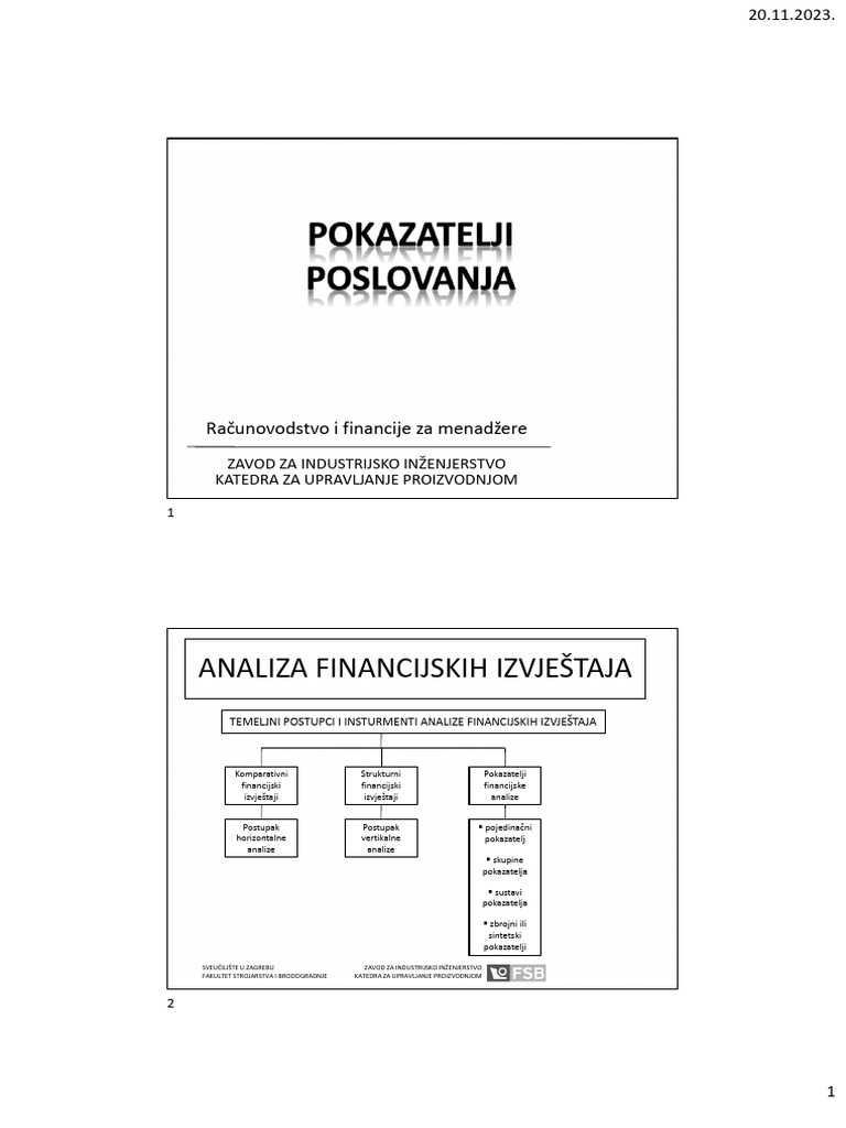 Pokazatelji Poslovanja 2 - Za Mrezu | PDF