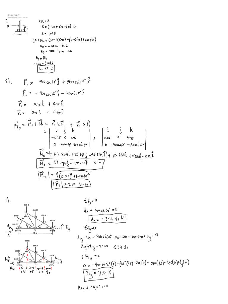 Exam 2 Answer Key | PDF