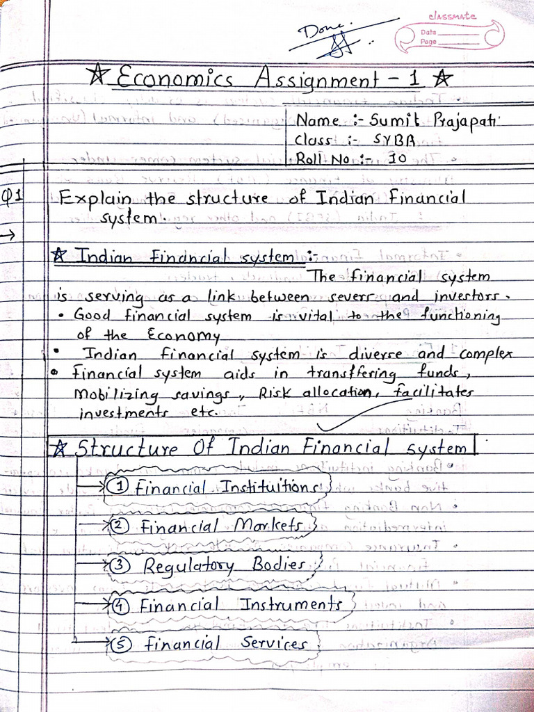 Eco - 1 Assignment. Sumit. Roll No - 10 | PDF