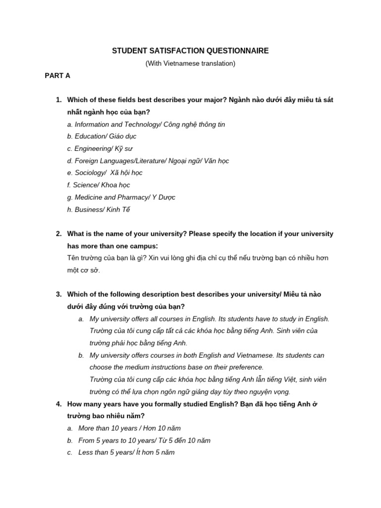 Yen Updated QUESTIONNAIRE | PDF