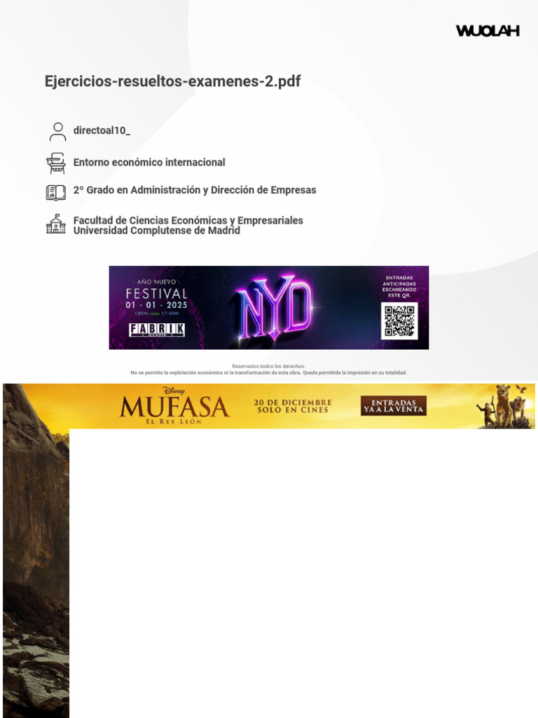 Wuolah Free Ejercicios Resueltos Examenes 2 | PDF | Producto Interno Bruto | Datos económicos