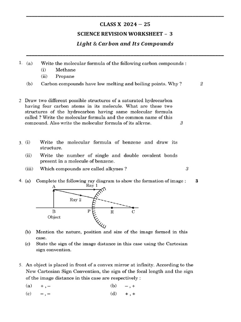 10th Science RWS - 3 | PDF